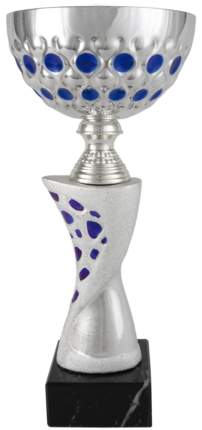 Copa balón azul labrada