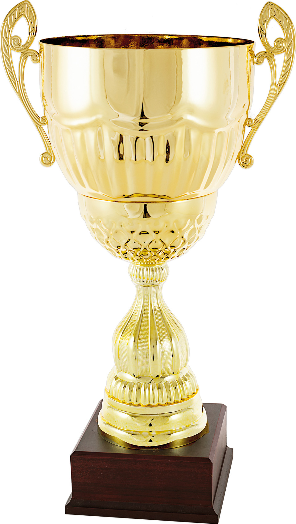 Copa cáliz dorado asas