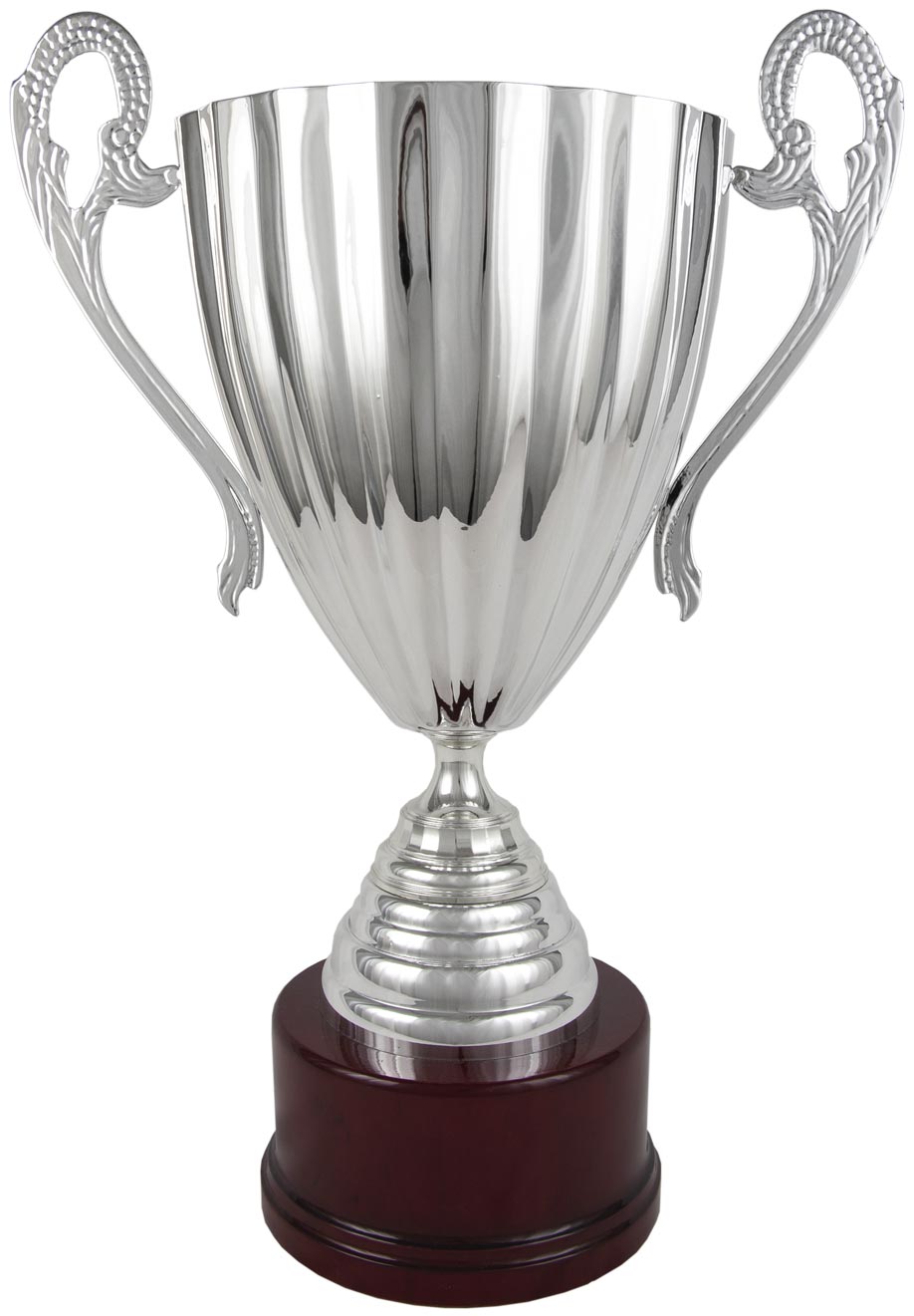 Copa cáliz plateada lineas cruzadas