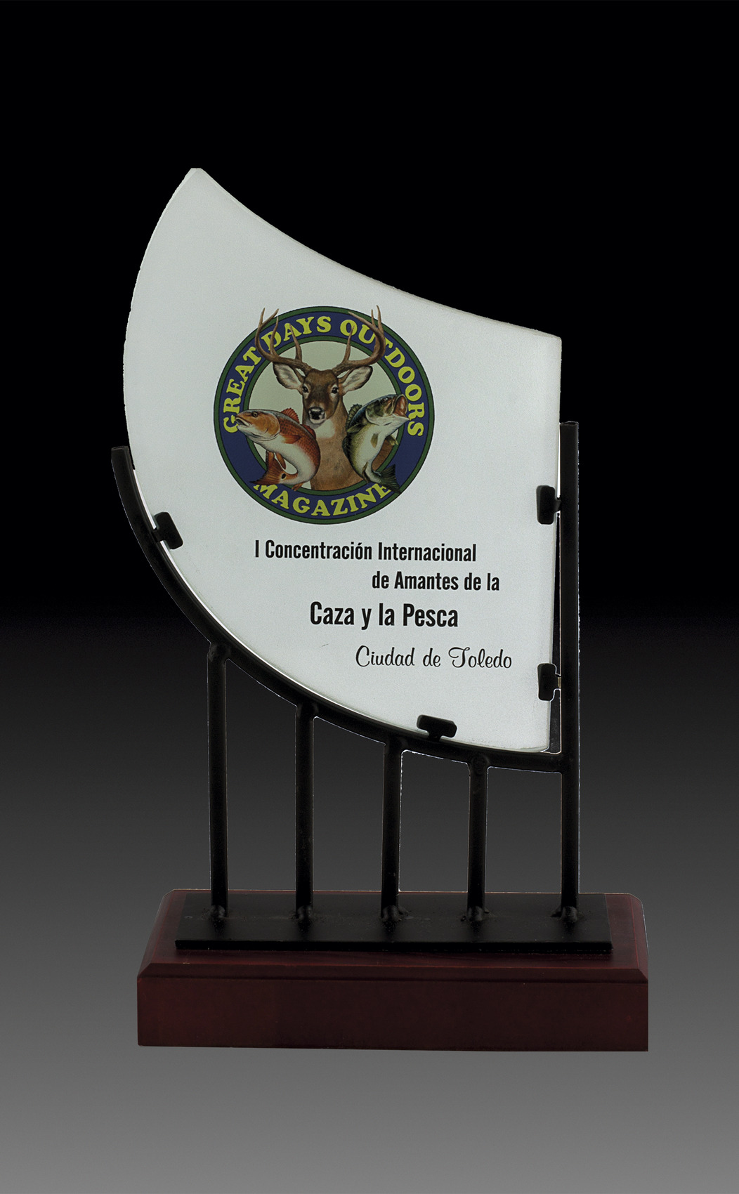 Suporte base de metal colorido Troféu de cristal fosc