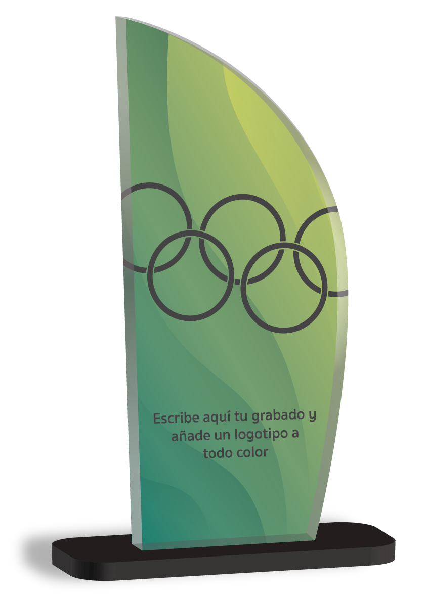 Olympic trophy in methacrylate