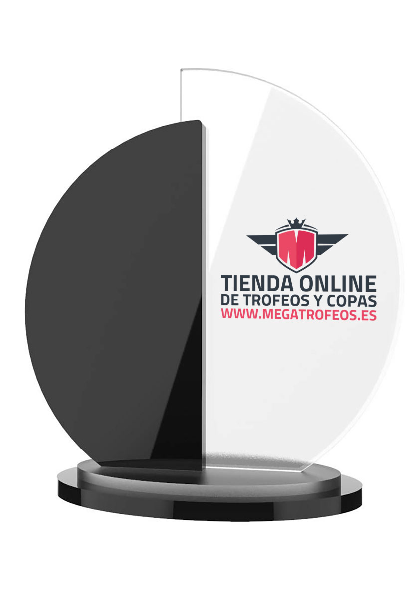Medium moon methacrylate trophy