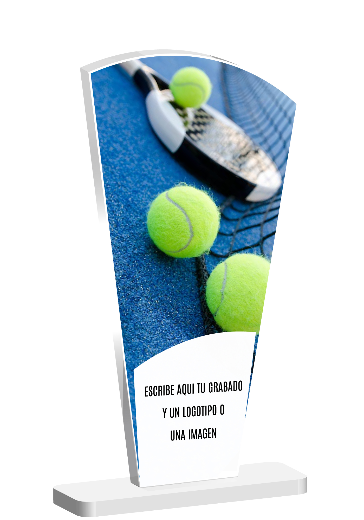 Methacrylate fan padel trophy