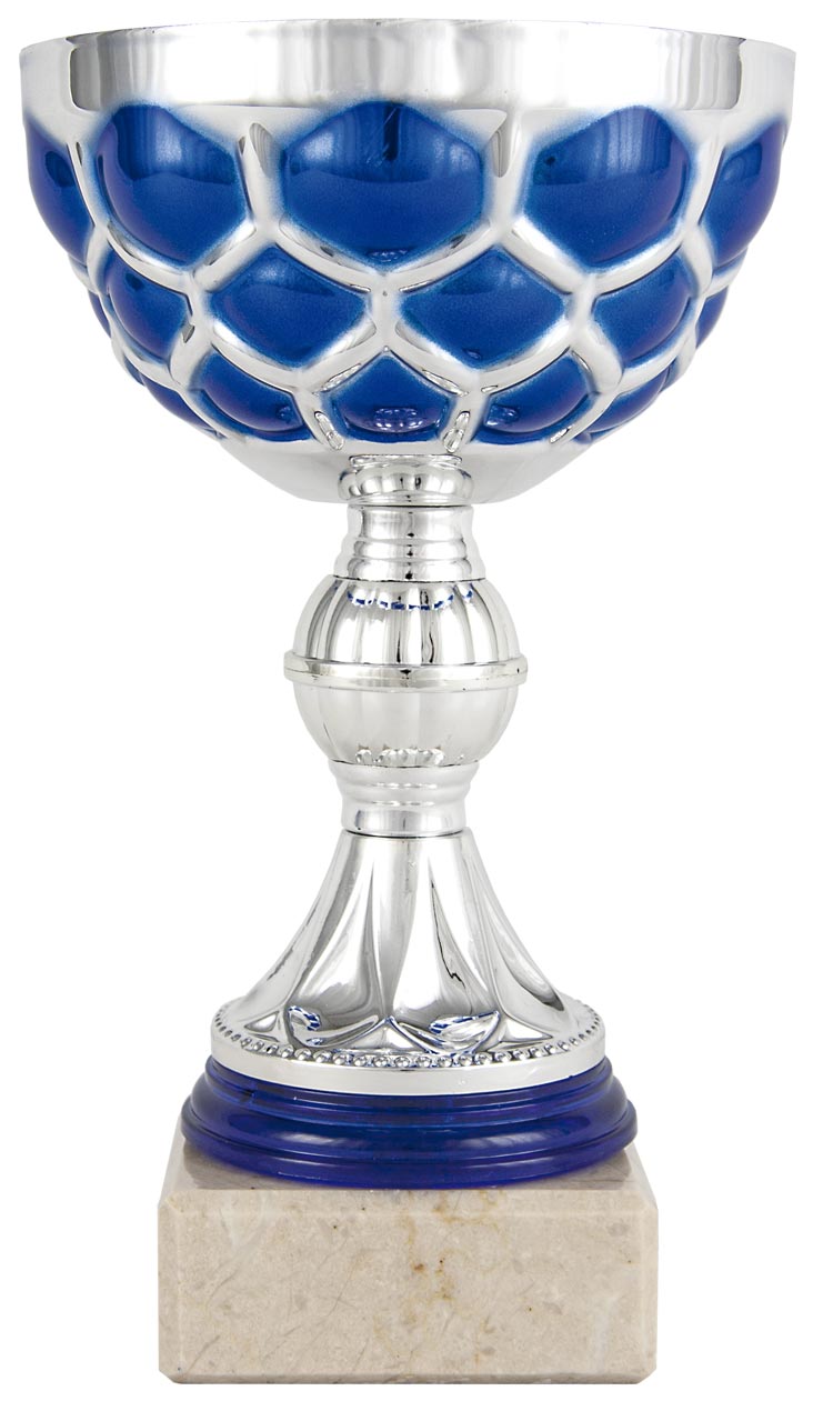 Trofeo columna ovalos azul alesandro