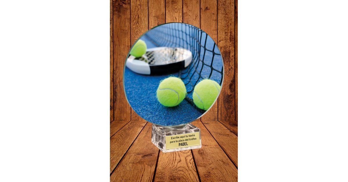 Trofeo de cristal para Pádel