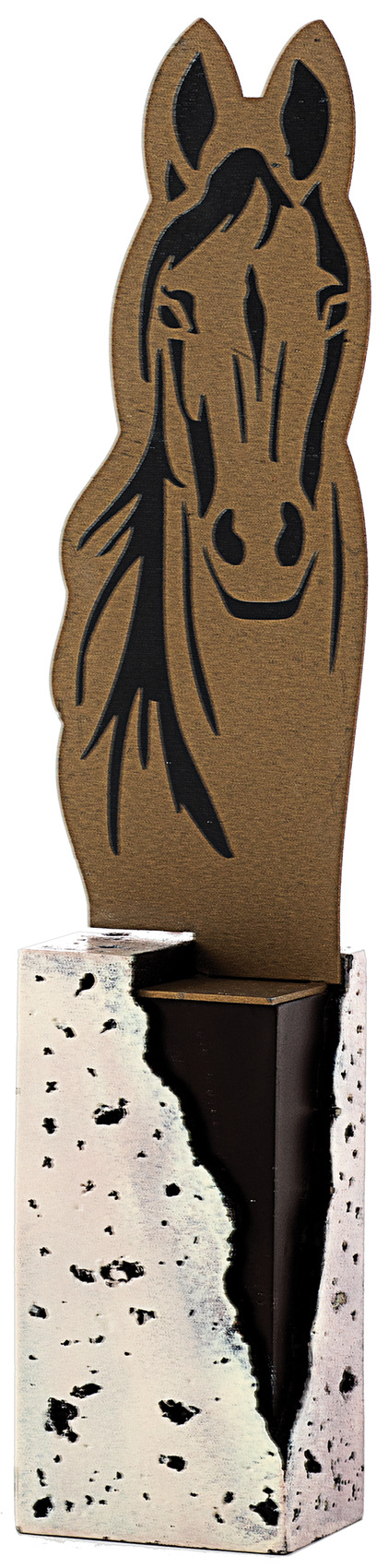 Metal Silhouette Horse Head Trophy