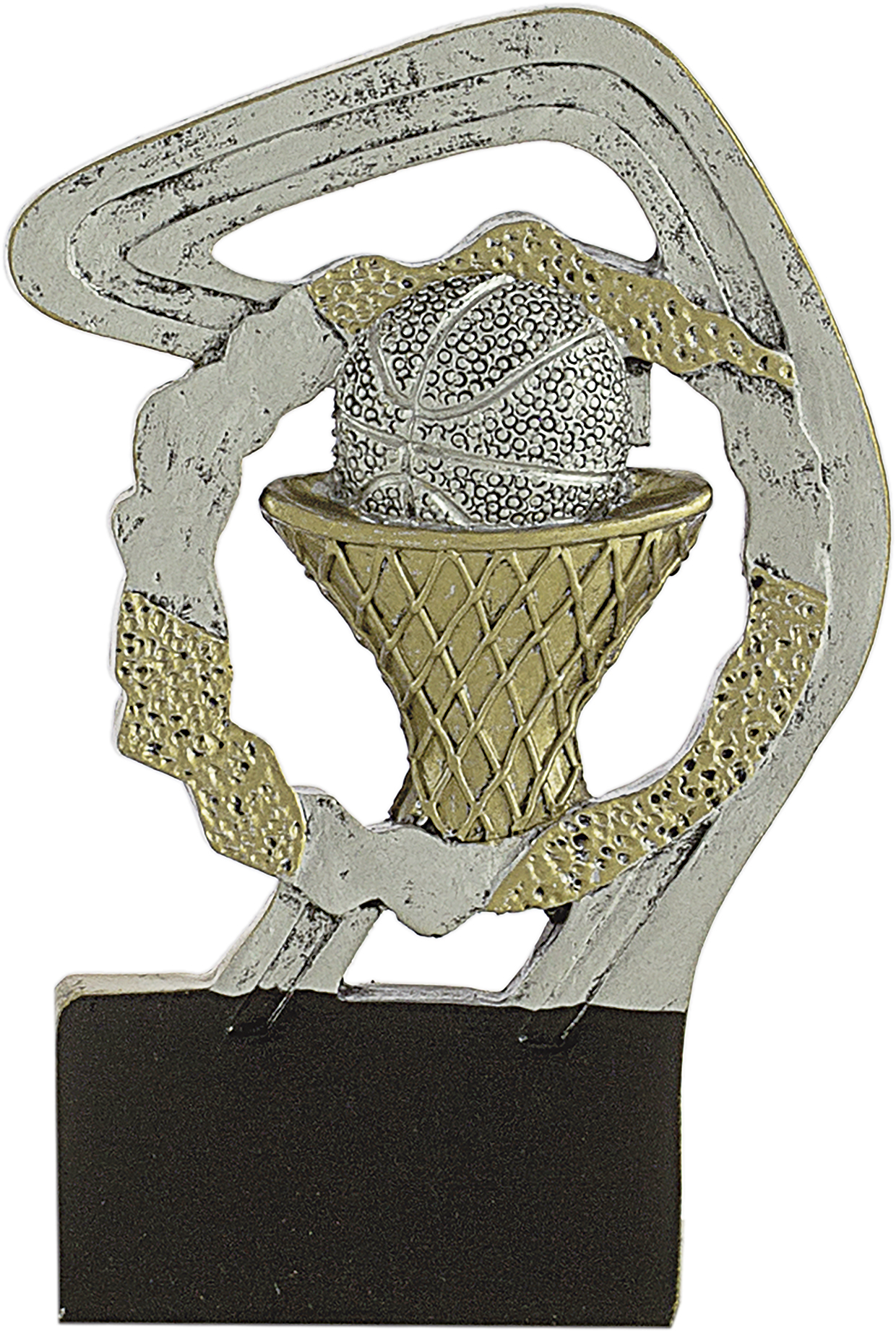 Trophée de sport en résine de basket-ball or/a