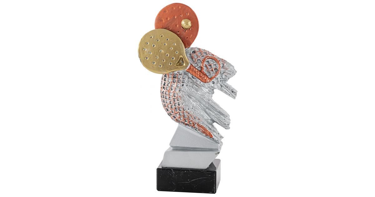Padel racket resin trophy
