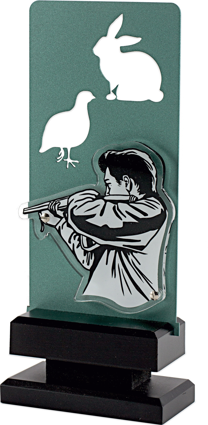 Trophy circular wood/metal hunter