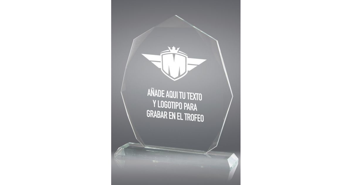 Heptagonal crystal shape trophy