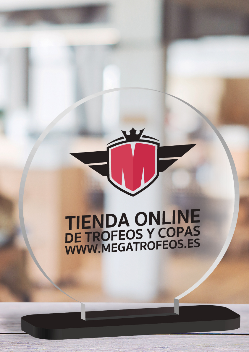 Circular methacrylate cut trophy