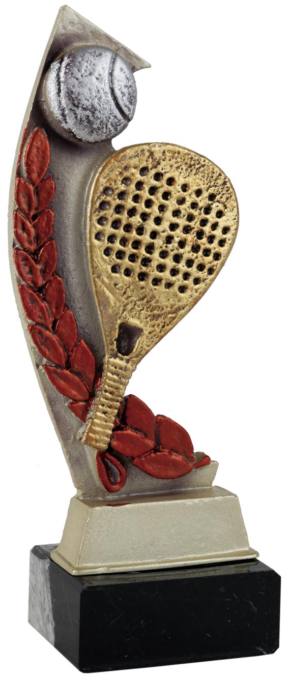 Troféu de louro de raquete de padel duplo