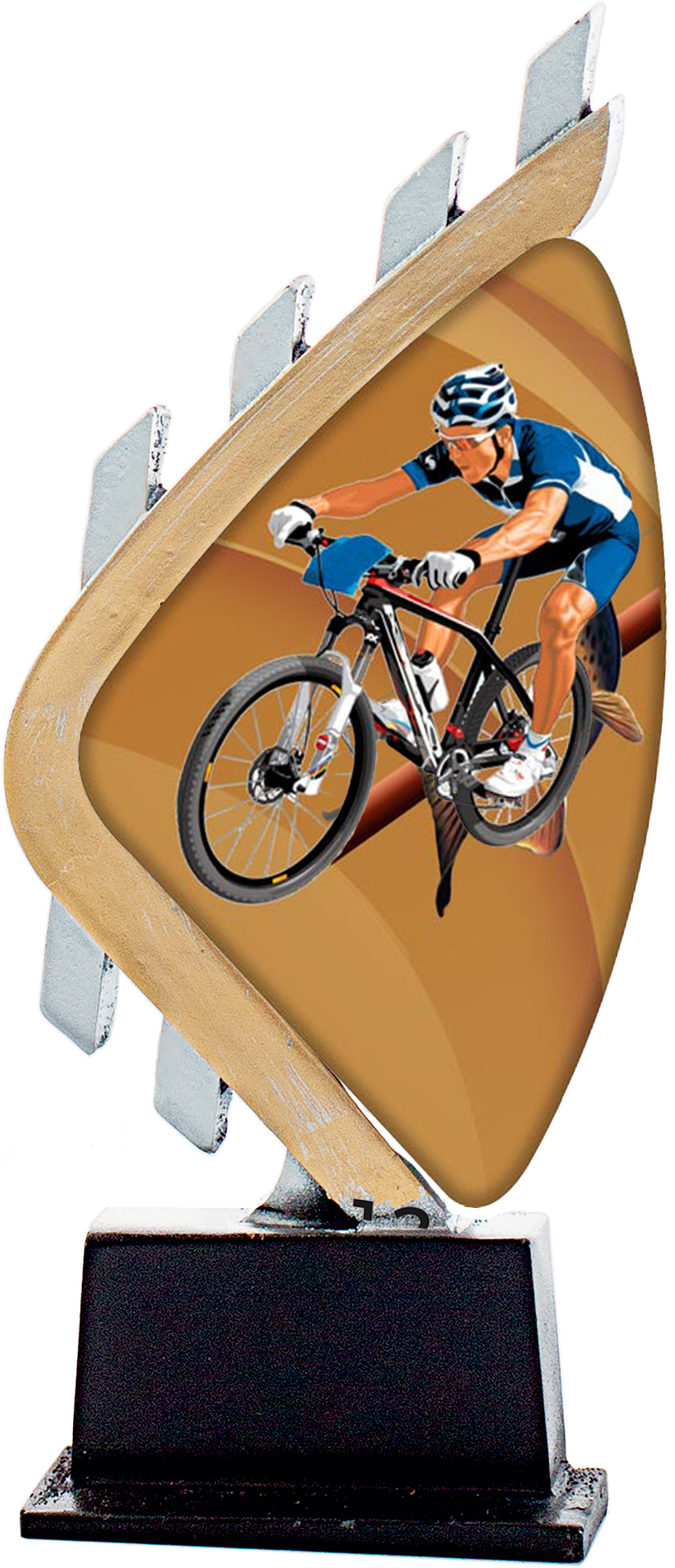 Mountainbike trophy of perspex