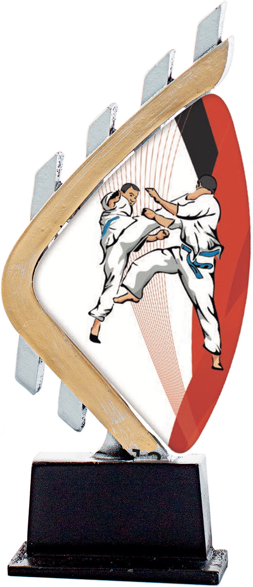 Figure judo sur le stand de marbre